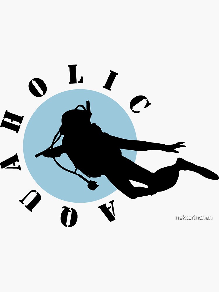 "Aquaholic" Sticker for Sale by nektarinchen | Redbubble