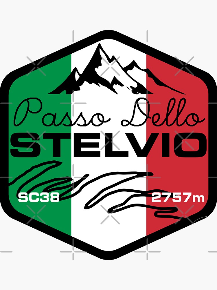 "Stelvio Pass Stickers" Sticker for Sale by lolotees | Redbubble
