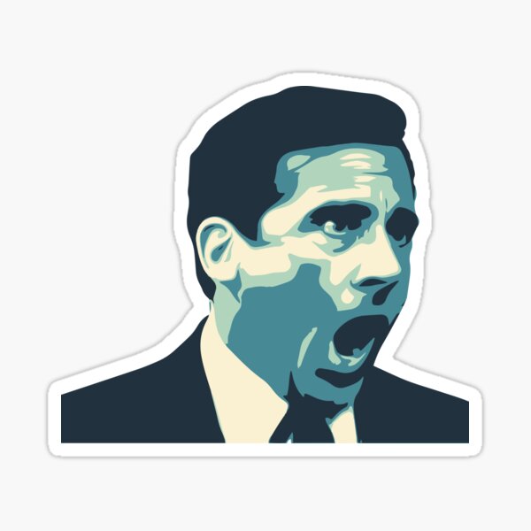 "Michael Scott | The Office" Sticker for Sale by skraps-ink | Redbubble