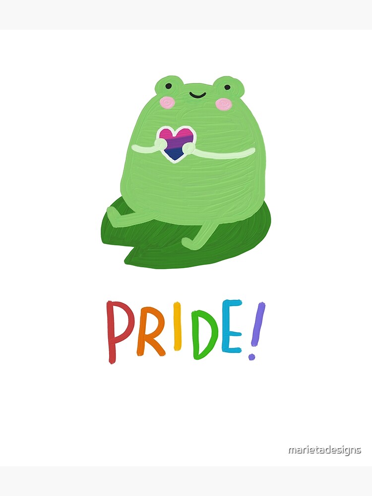 "Bisexual lgbt pride frog" Poster for Sale by marietadesigns | Redbubble