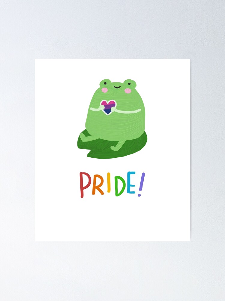 "Bisexual lgbt pride frog" Poster for Sale by marietadesigns | Redbubble