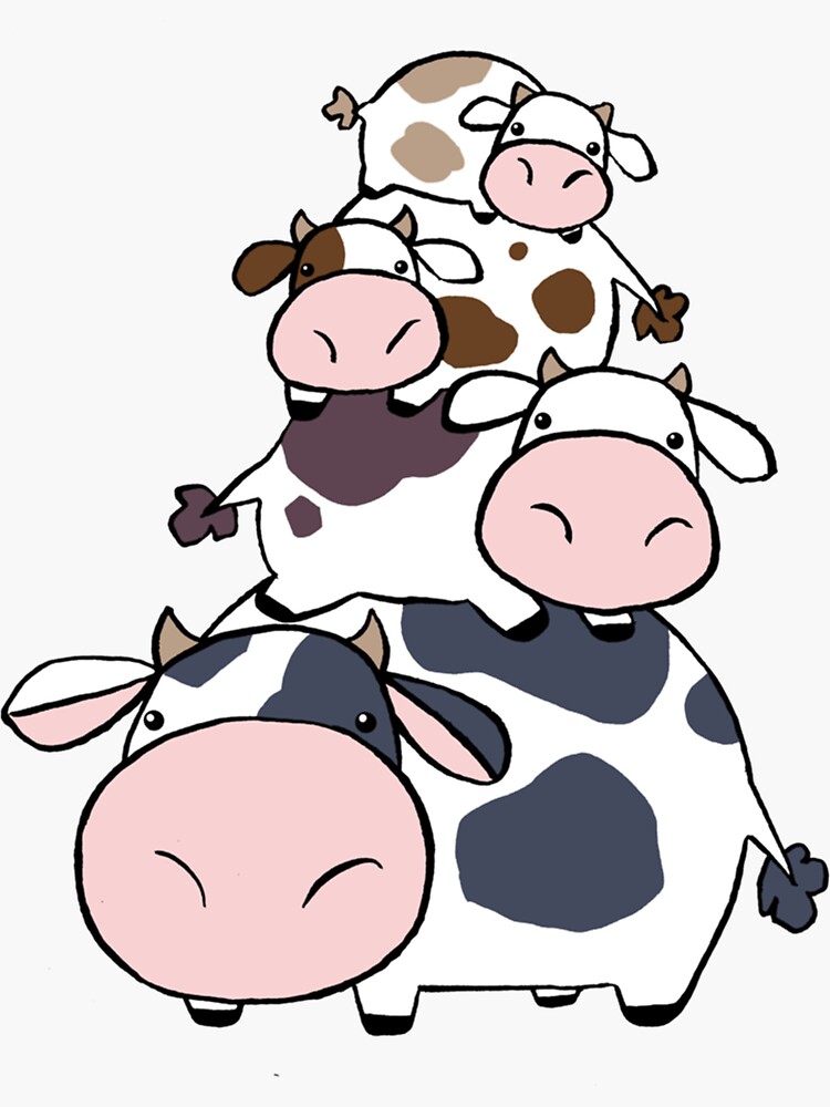 "Cow Stack Classic" Sticker for Sale by ottinorsip | Redbubble