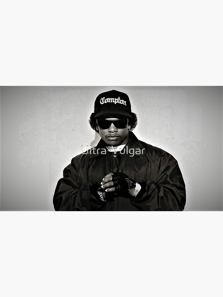 Pegatina «Eazy-E NWA Gangster Hip-Hop Arte en blanco y negro» de Ultra-Vulgar | Redbubble