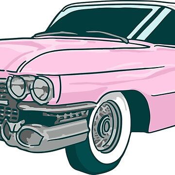 "Pink Cadillac" Sticker for Sale by Will Sparks | Redbubble