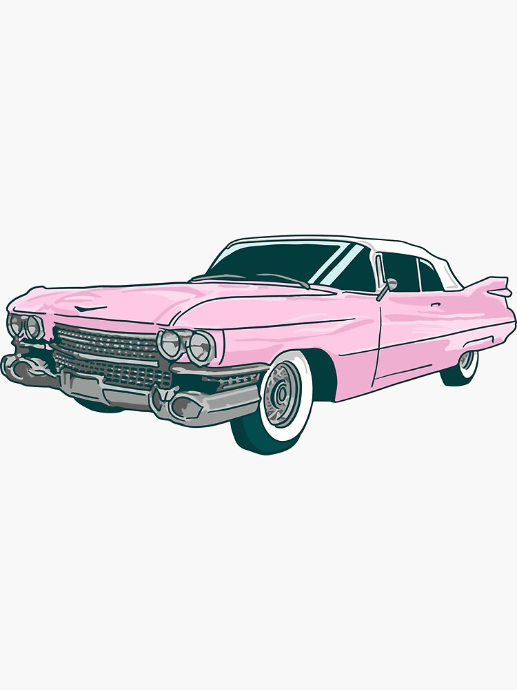 "Pink Cadillac" Sticker for Sale by Will Sparks | Redbubble