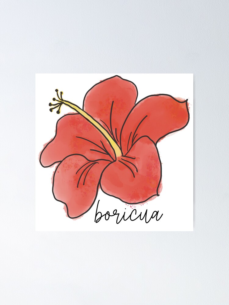 "Flor de Maga Watercolor Art by IslaVidaPR" Poster for Sale by ...