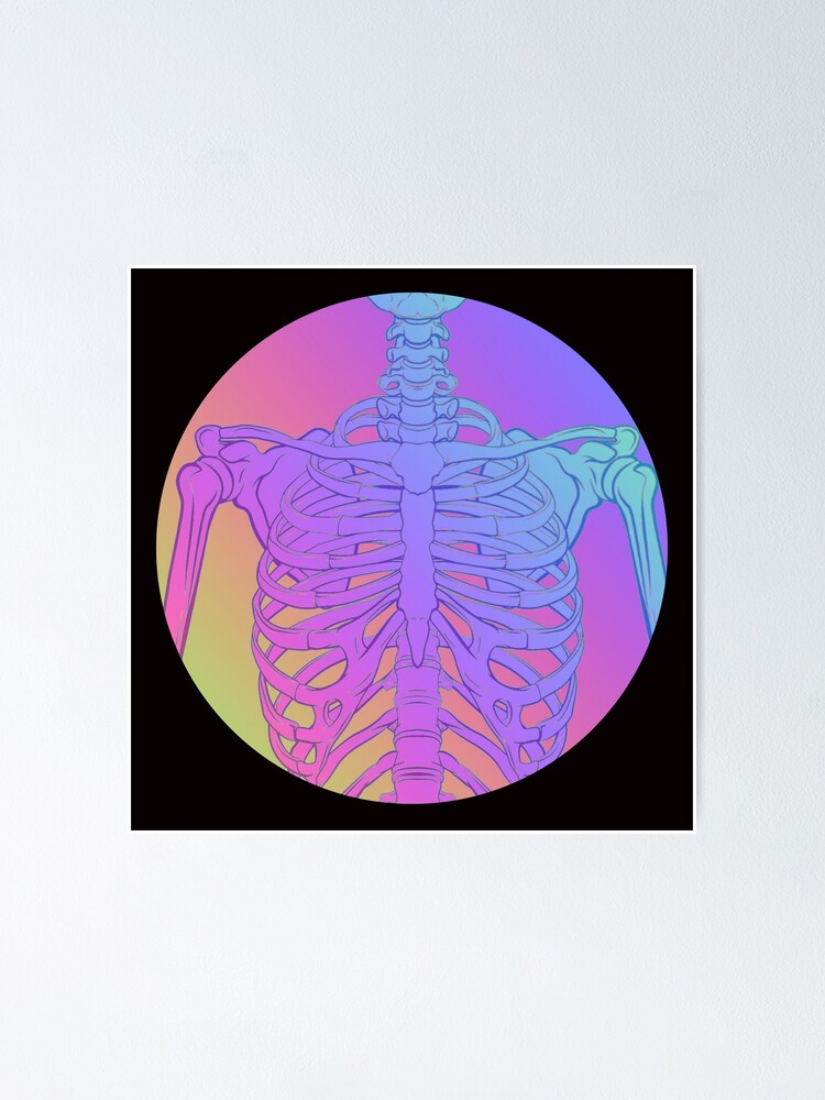 "Pastel Rainbow Skeleton" Poster for Sale by mybleedingart | Redbubble