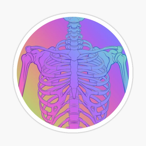 "Pastel Rainbow Skeleton" Sticker for Sale by mybleedingart | Redbubble