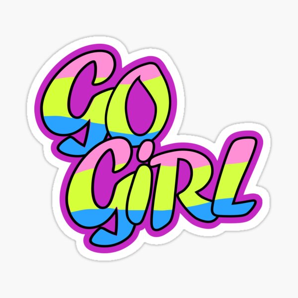 "GO GIRL" Sticker for Sale by byStefani | Redbubble