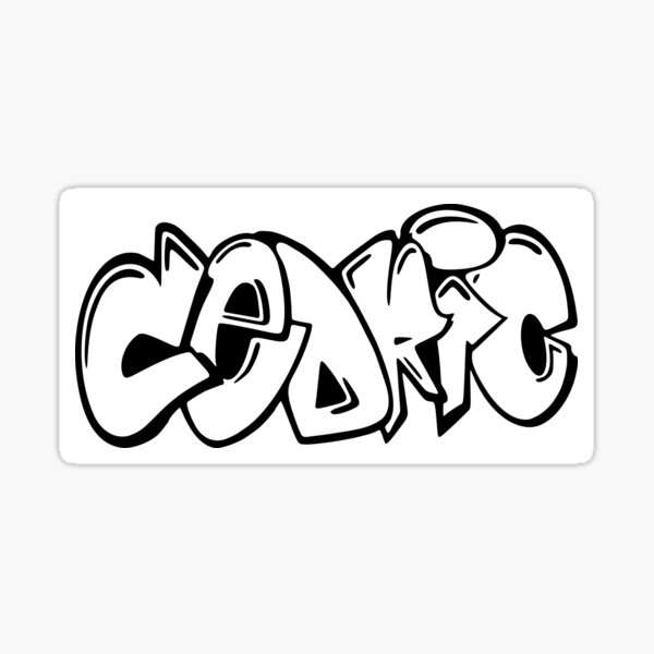 "Cedric - Graffiti Name Design" Sticker for Sale by NameThatShirt ...