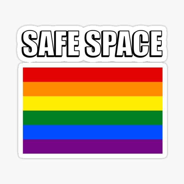 "LGBTQ Safe Space - Rainbow Flag" Sticker for Sale by IdeasForArtists ...