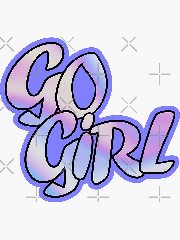 "GO GIRL" Sticker for Sale by byStefani | Redbubble