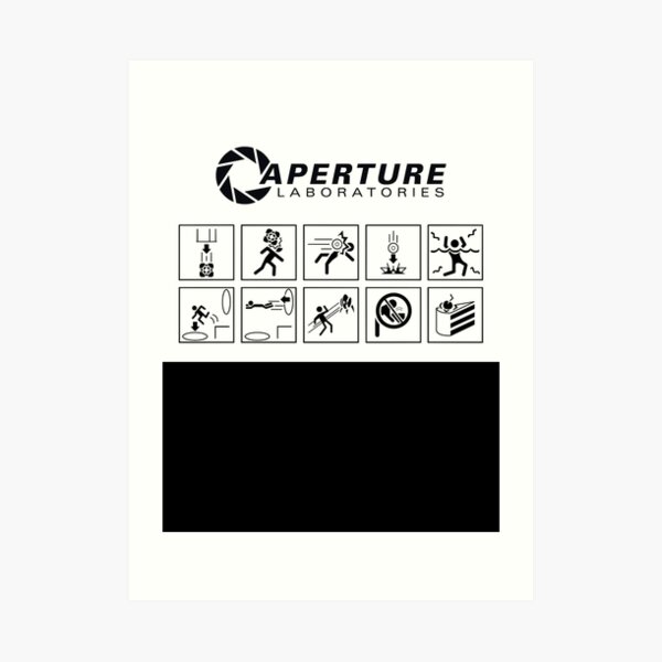 "Portal Test Chamber Icons " Art Print for Sale by ankawa5 | Redbubble