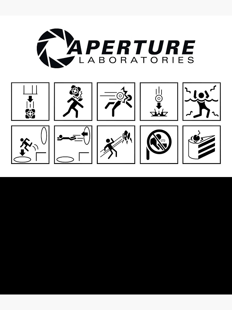 "Portal Test Chamber Icons " Art Print for Sale by ankawa5 | Redbubble