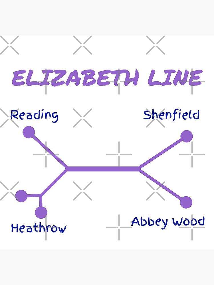 "Elizabeth Line Purple Train Map" Poster for Sale by LoloTrends | Redbubble