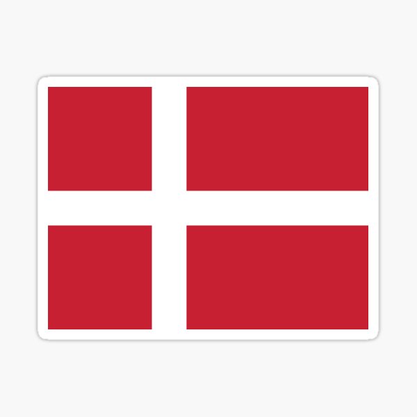 "Danish Flag" Sticker by shirtsonshirts | Redbubble