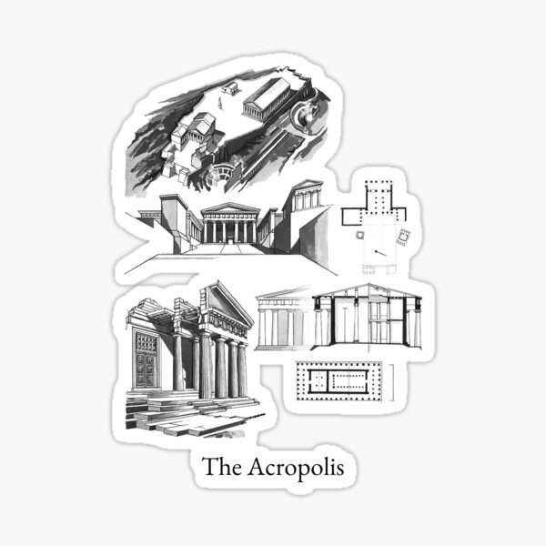 "The Acropolis of Athens" Sticker for Sale by ToyoYukimura | Redbubble