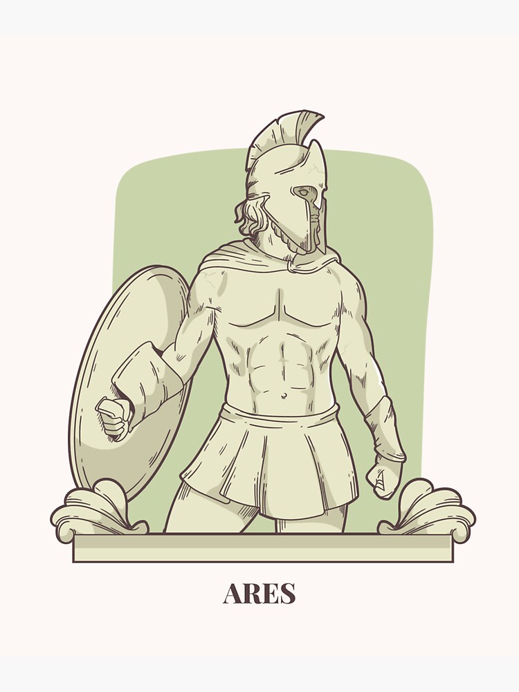 "ARES greek Mythologie graphic t-shirts" Sticker for Sale by mrwane ...