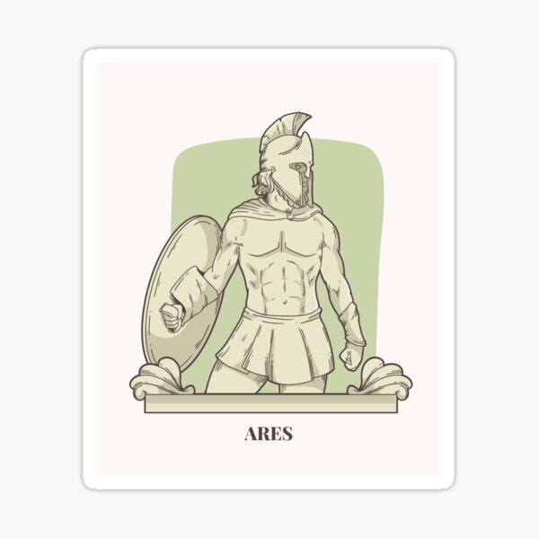 "ARES greek Mythologie graphic t-shirts" Sticker for Sale by mrwane ...