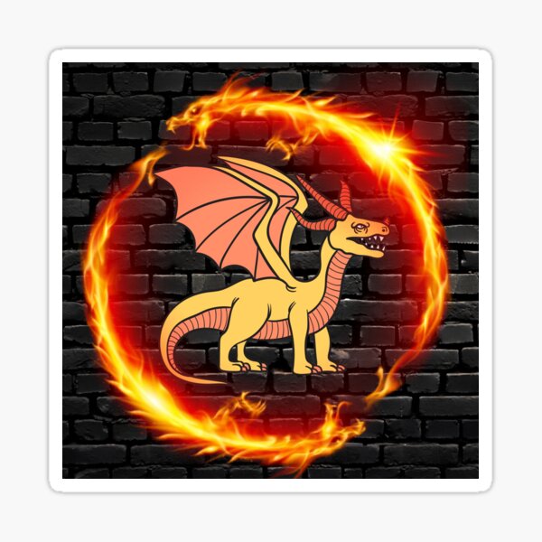 "Fire Dragon" Sticker for Sale by Sophia-Adams | Redbubble