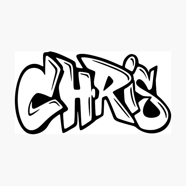 "Chris - Graffiti Name Design" Photographic Print for Sale by ...