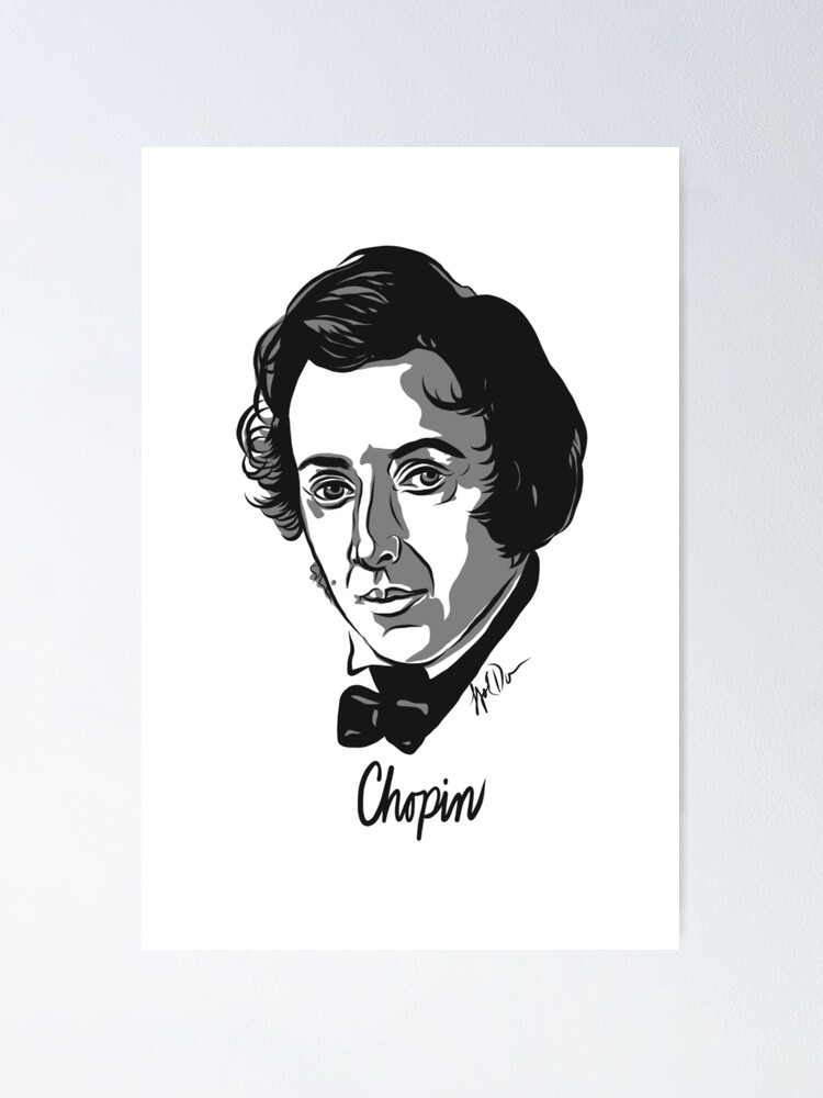 "Frederic Chopin composer" Poster for Sale by fortissimotees | Redbubble