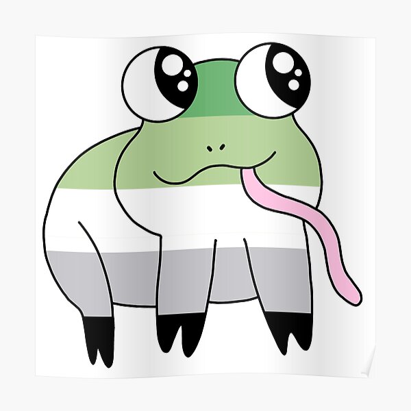"Aro Frog Friend" Poster for Sale by Rainy-Kitten | Redbubble