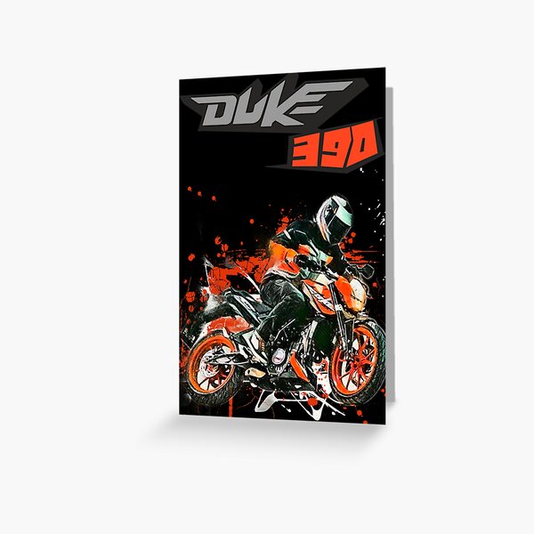 "KTM Duke 390" Greeting Card by Evomotoarte | Redbubble