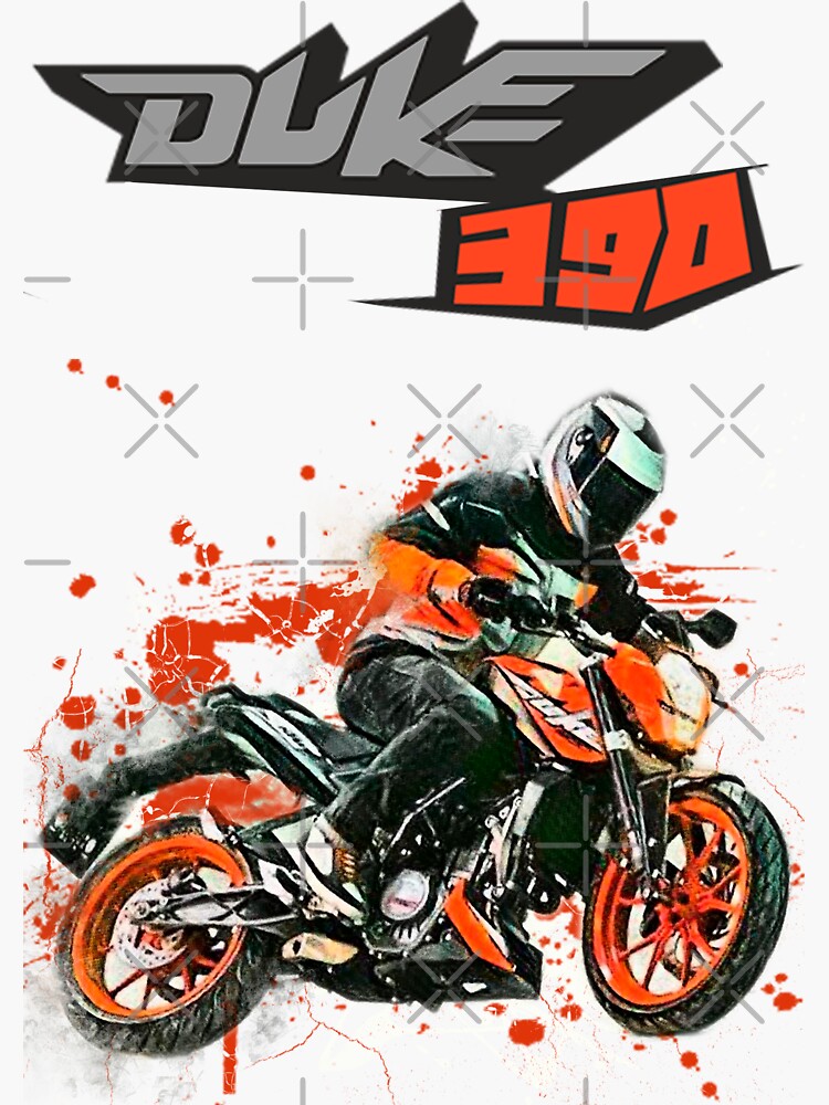 "KTM Duke 390" Sticker for Sale by Evomotoarte | Redbubble