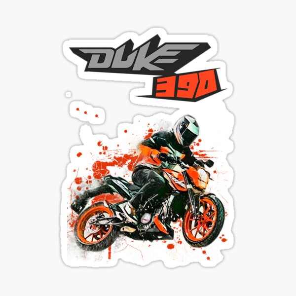 "KTM Duke 390" Sticker for Sale by Evomotoarte | Redbubble