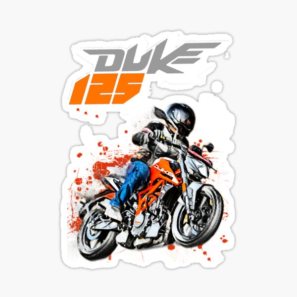 "KTM Duke 125" Sticker by Evomotoarte | Redbubble