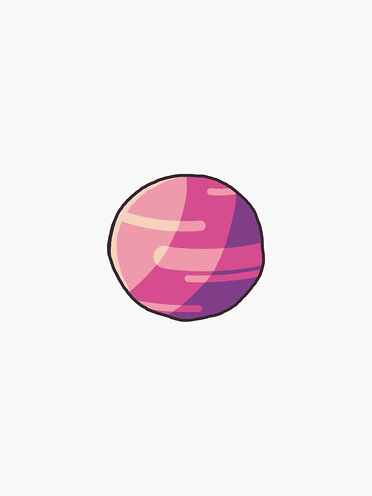 "Pink Planet" Sticker for Sale by thijsoid | Redbubble
