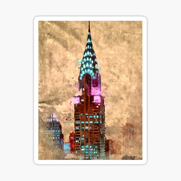 "Chrysler Art Deco Building" Sticker for Sale by danieljanda | Redbubble