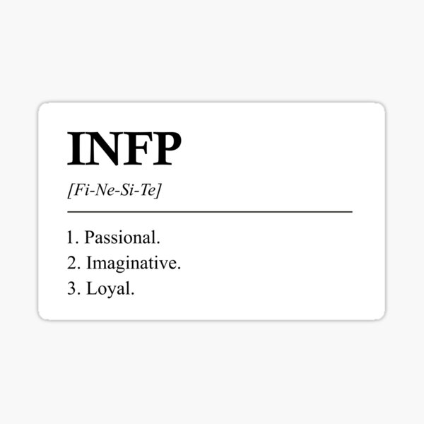 "INFP Definition" Sticker for Sale by Renno- | Redbubble