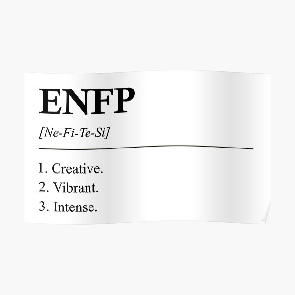 "ENFP Definition" Poster for Sale by Renno- | Redbubble