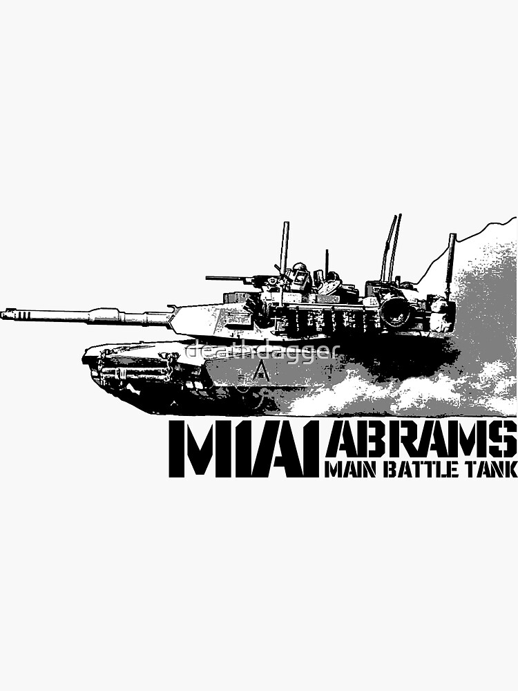"M1 Abrams" Sticker for Sale by deathdagger | Redbubble