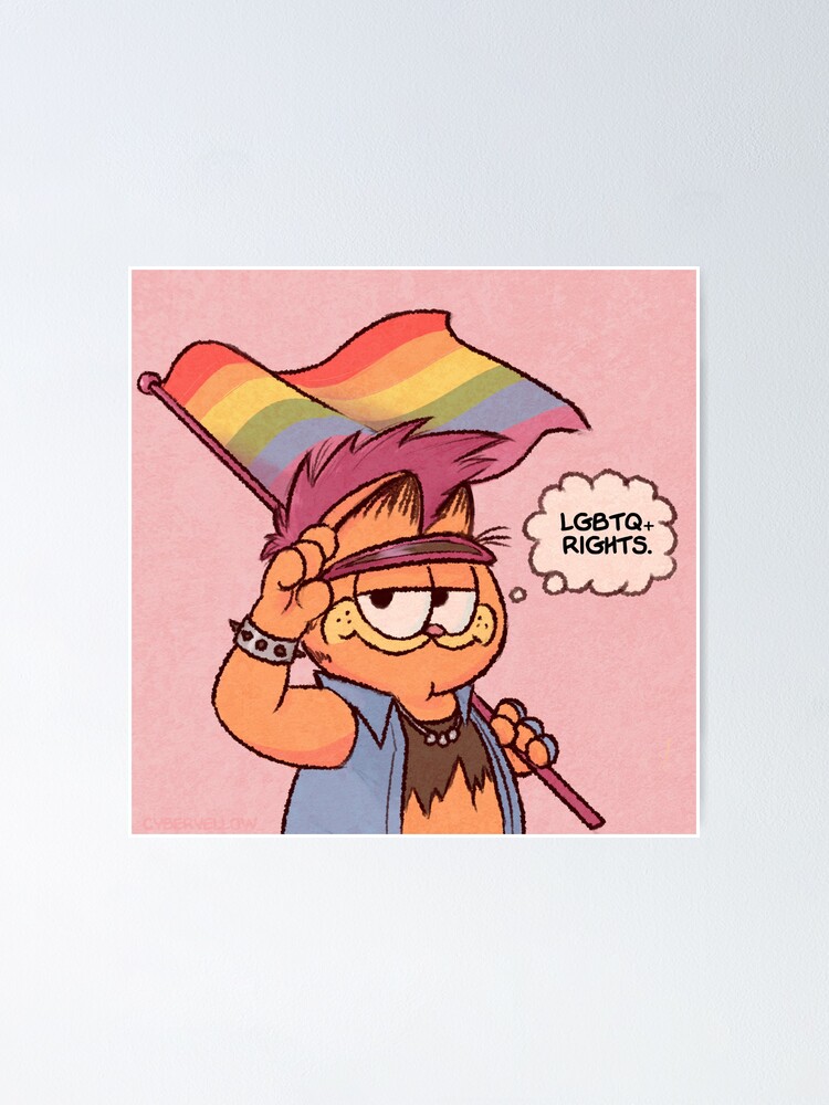 "Garfield Pride - LGBTQ+ rights" Poster for Sale by SeaBees | Redbubble