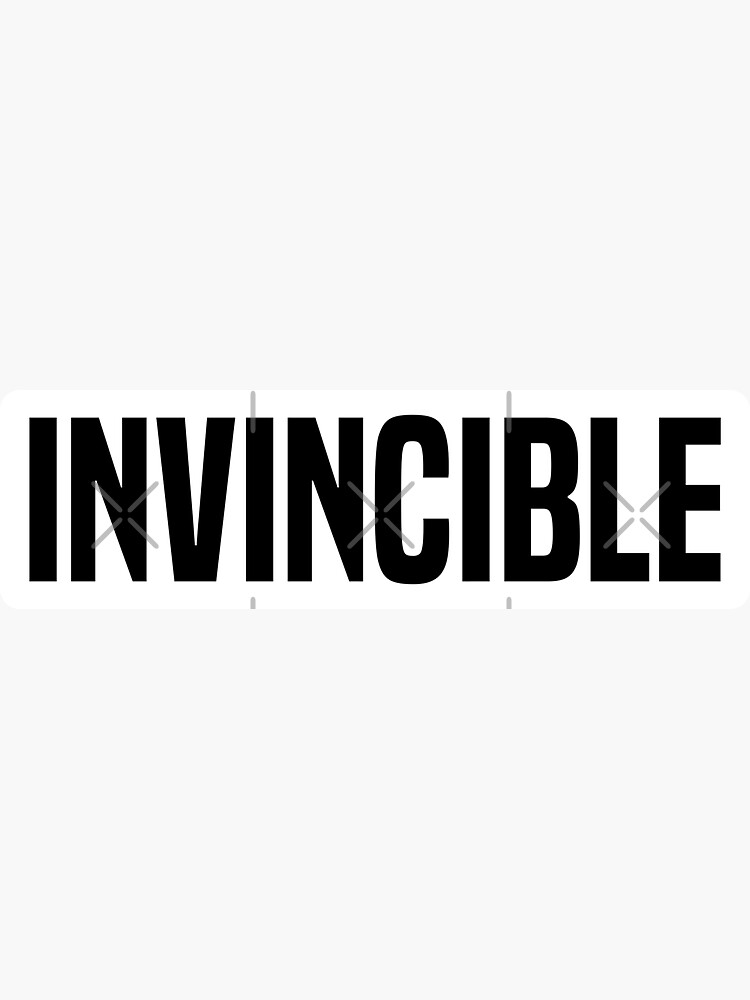 "Invincible" Sticker for Sale by OutcastBrain | Redbubble