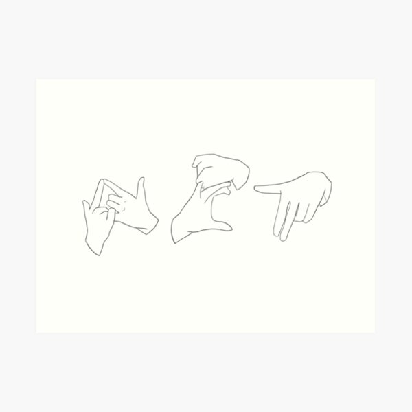 "NCT Hand Sign Inspired Logo Lineart" Art Print for Sale by mciryam ...