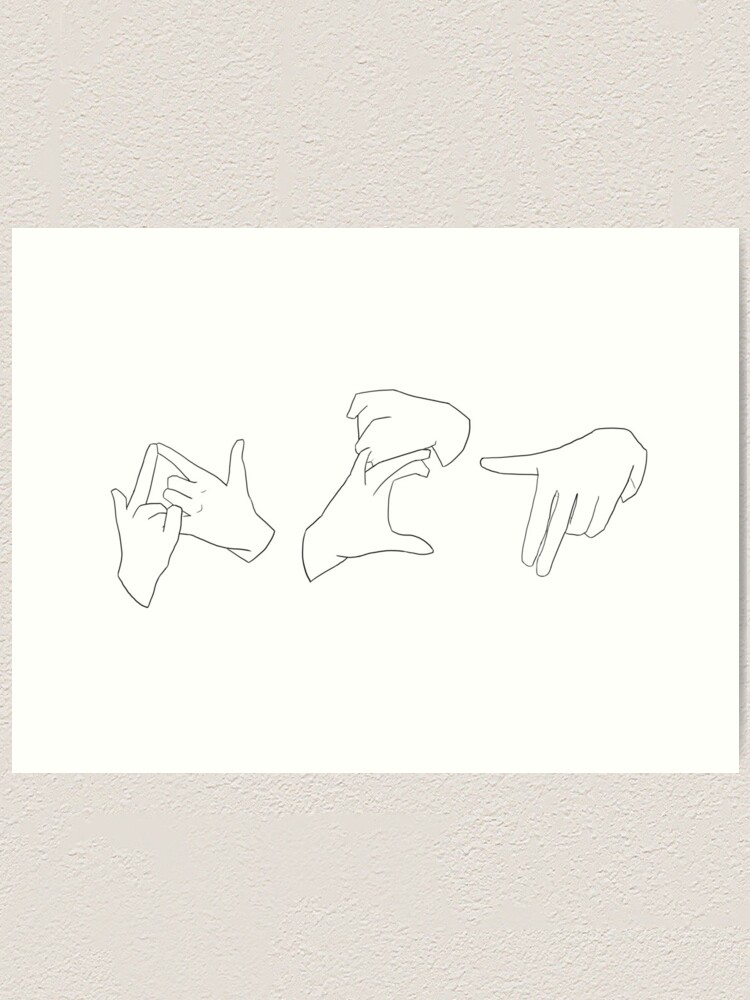 "NCT Hand Sign Inspired Logo Lineart" Art Print for Sale by mciryam ...