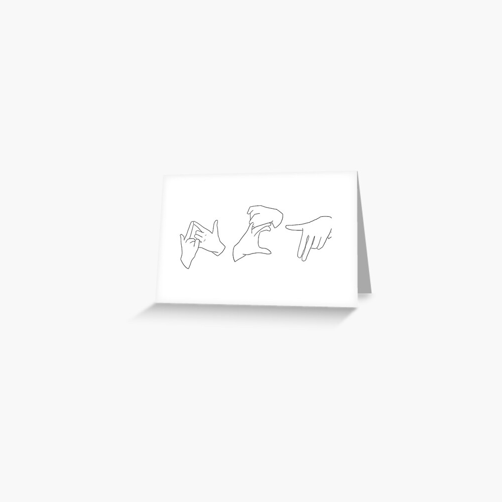 "NCT Hand Sign Inspired Logo Lineart" Greeting Card for Sale by mciryam ...