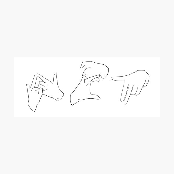 "NCT Hand Sign Inspired Logo Lineart" Photographic Print for Sale by ...