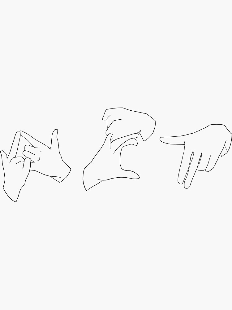 "NCT Hand Sign Inspired Logo Lineart" Sticker for Sale by mciryam ...