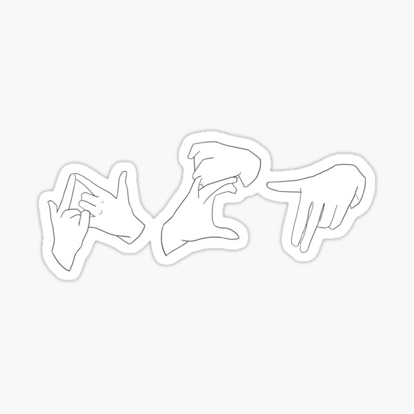 "NCT Hand Sign Inspired Logo Lineart" Sticker for Sale by mciryam ...