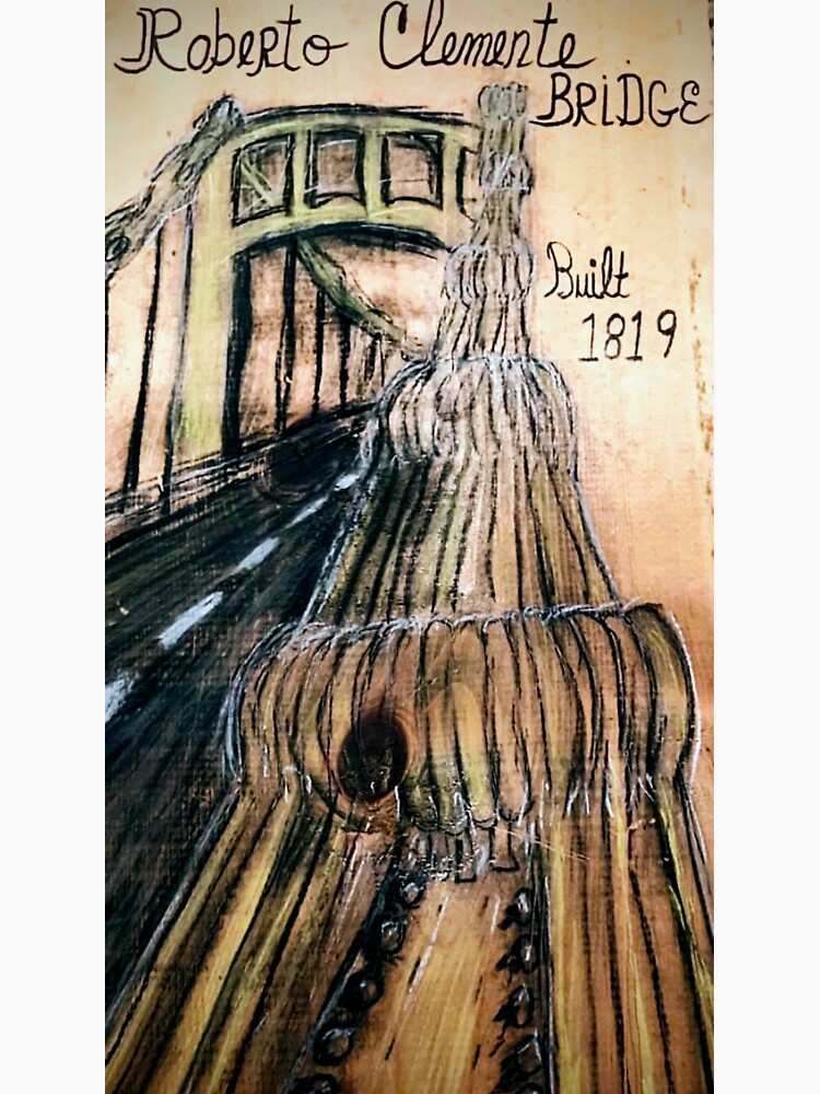 Pegatina «puente roberto clemente» de TrashGooberArt | Redbubble