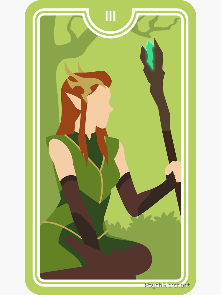 "Keyleth Empress Tarot Card " Sticker for Sale by PsychMerchant | Redbubble