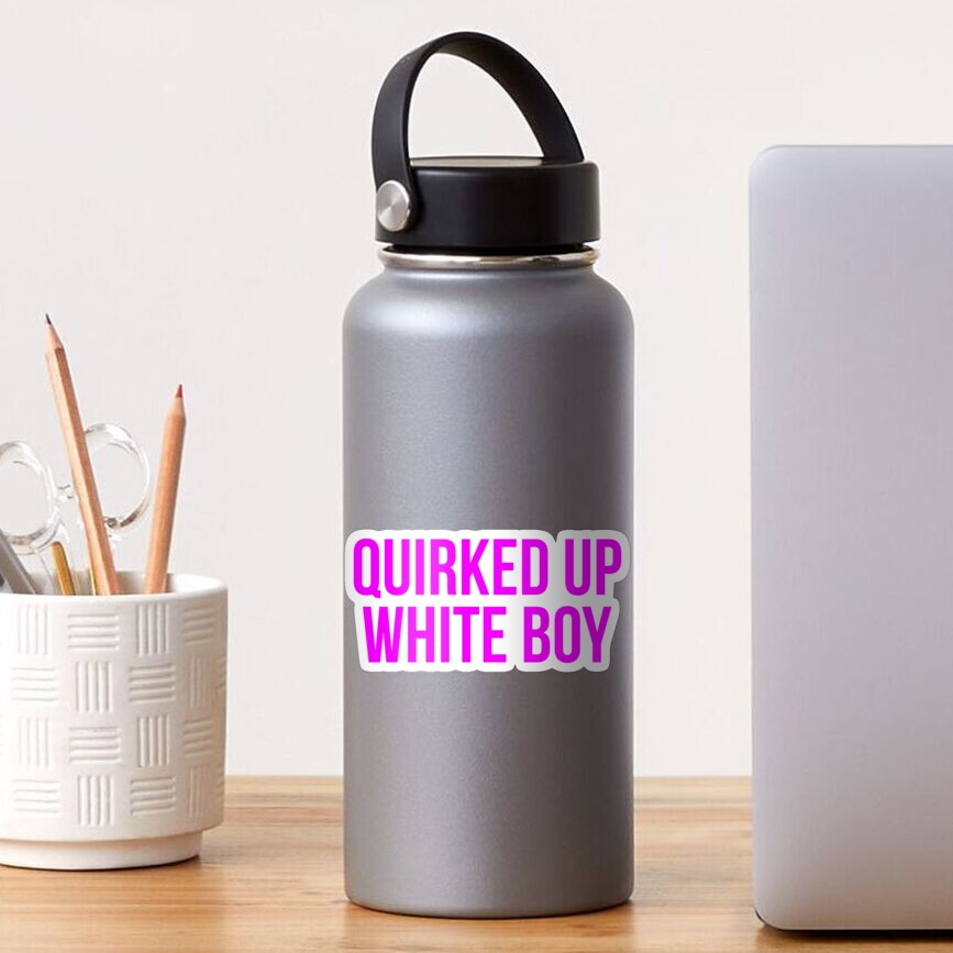 "Quirked Up White Boy" Sticker by art-fox | Redbubble