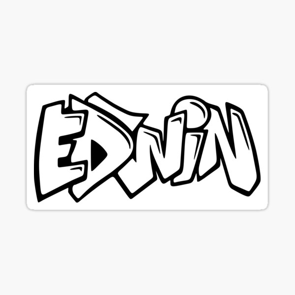 "Edwin - Graffiti Name Design" Sticker for Sale by NameThatShirt ...