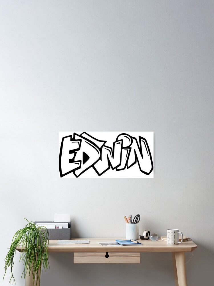 "Edwin - Graffiti Name Design" Poster for Sale by NameThatShirt | Redbubble