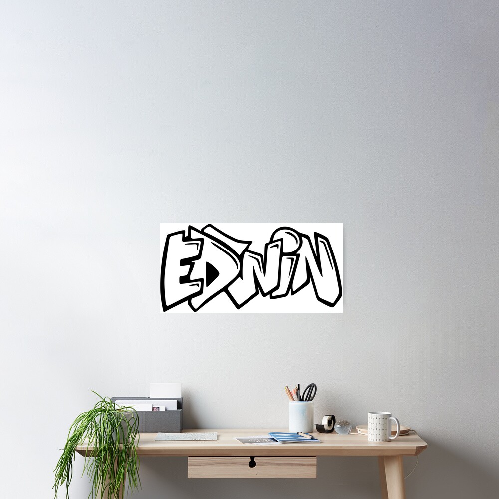 "Edwin - Graffiti Name Design" Poster for Sale by NameThatShirt | Redbubble